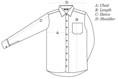 Maat overhemd bepalen. De maat bepalen van heren en dames overhemden.